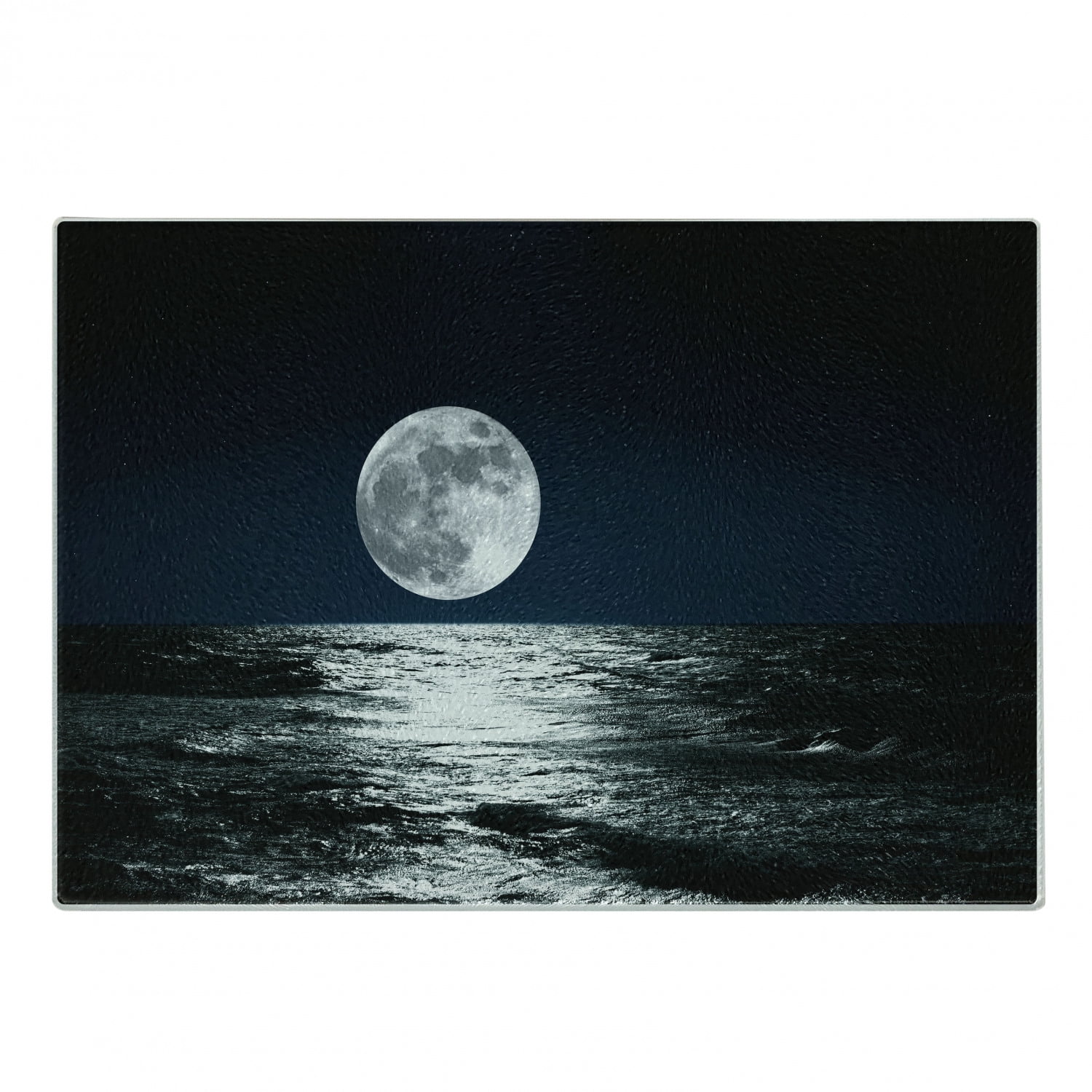 Moon Cutting Board, Big Moon and Its Reflection on the Sea Open Sky ...