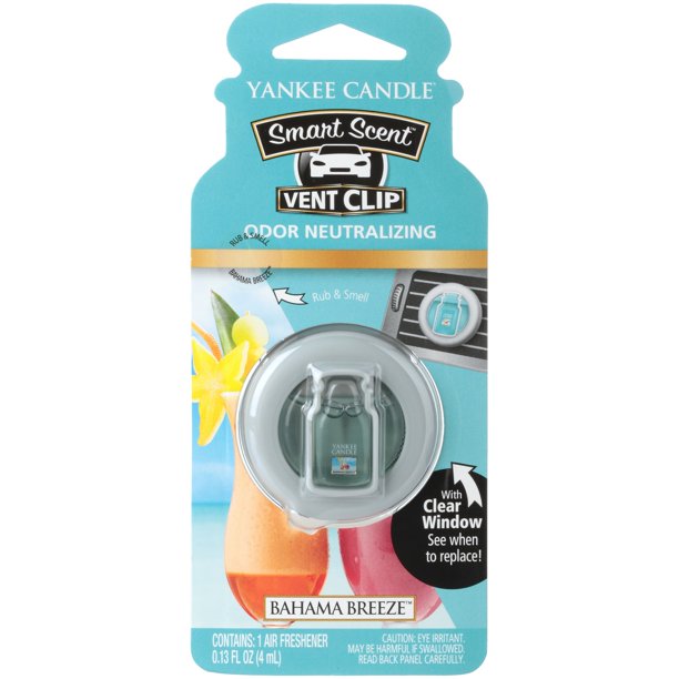 Yankee Candle Smart Scent Bahama Breeze Scent Vent Clip Air Freshener ...