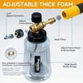 Snow Foam Cannon for Pressure Washer, Heavy Duty Brass Car Wash Swivel ...