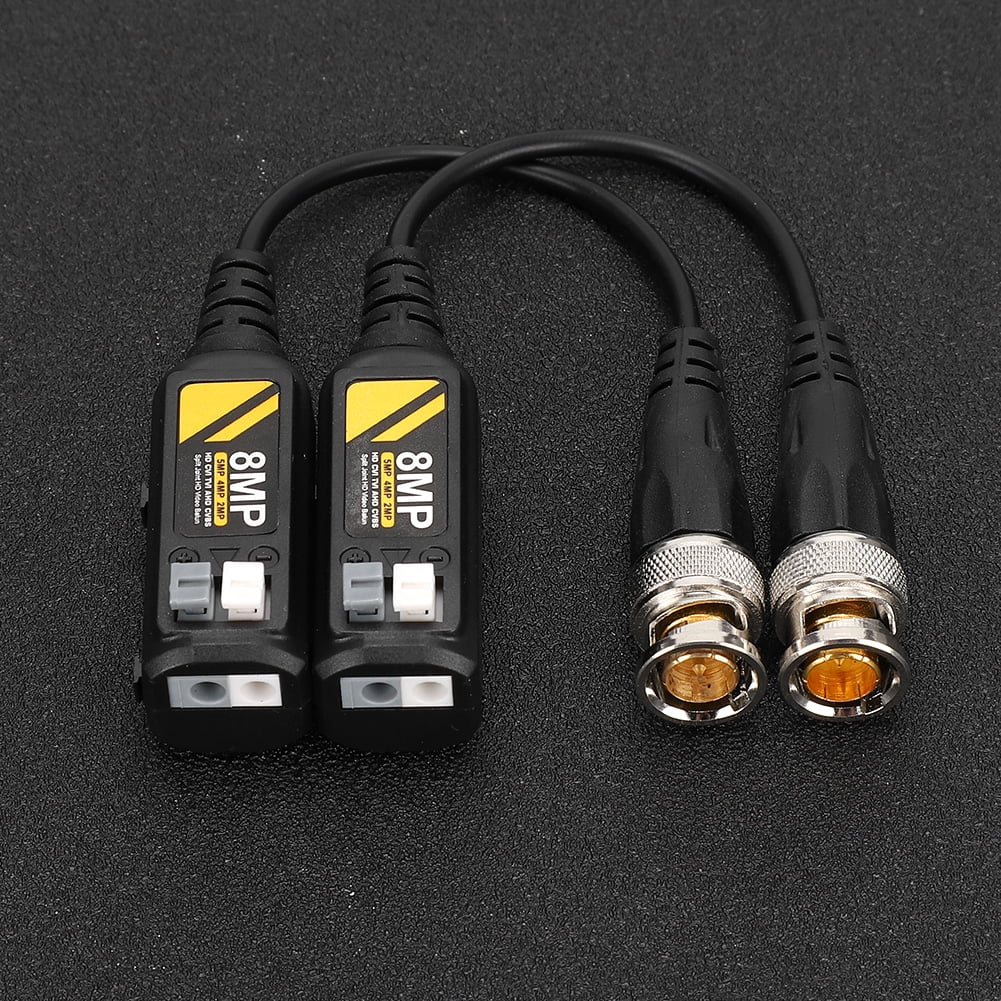 Conectores de Balun de Video ANGGREK 2 Pares de Cable Macho BNC 8MP HD ...