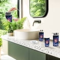 Bathroom Accessory Set 6 Piece with Cosmic Galaxy Purple Nebula Radiant ...