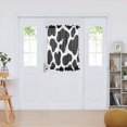Black White Blocks Door Curtain Sheer Privacy Light Filtering Window ...
