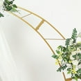 BalsaCircle 7ft Gold Metallic Floral Display Frame, Half Moon Backdrop ...