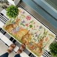 SDJMa Easter Bunny Eggs Farmhouse Kitchen Rugs Spring Rabbits Flowers ...