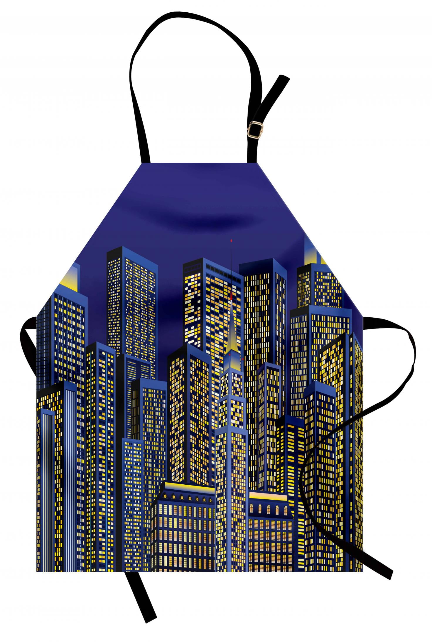 Digital Apron Cartoon Design Cityscape with Square Seemed Image Kids ...