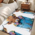 Highland Cattle Area Rugs 4x6 ft Farmhouse Cow Funny Animal Washable ...