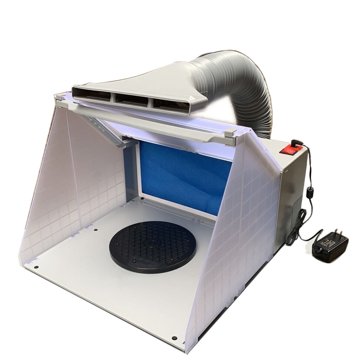 ECUTEE Portable Airbrush Paint Spray Dual Fan 4 m³/min Spray Booth Kit ...