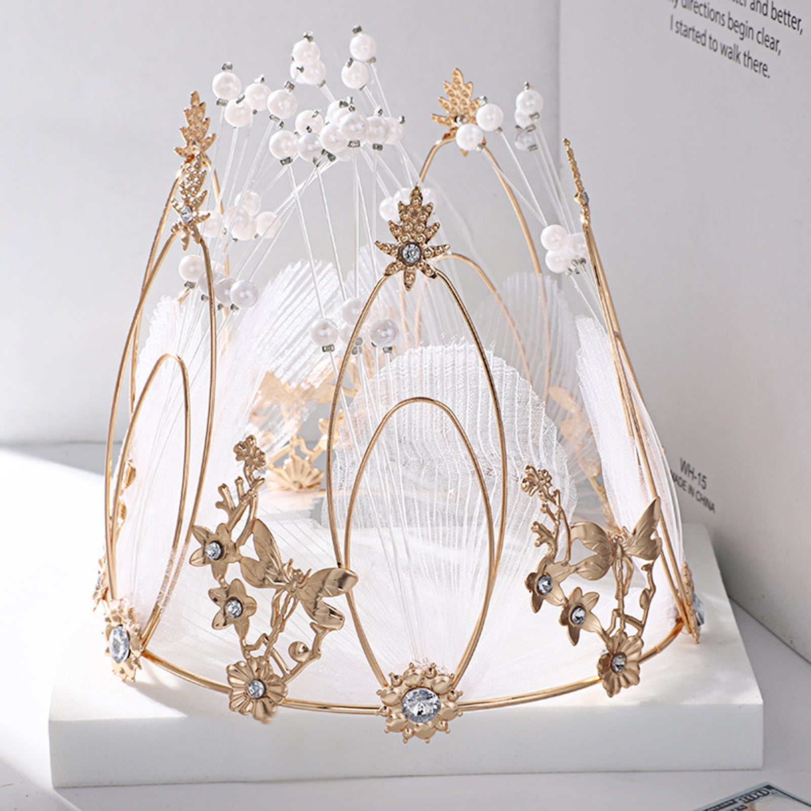 12 inch Miniature handmade blown glass crown-Miniature doll crown for ...