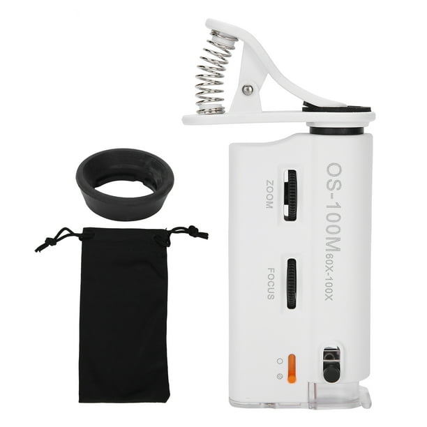 Clip Magnifying Glass,60X‑100X Microscope Portable Clip Smartphone ...