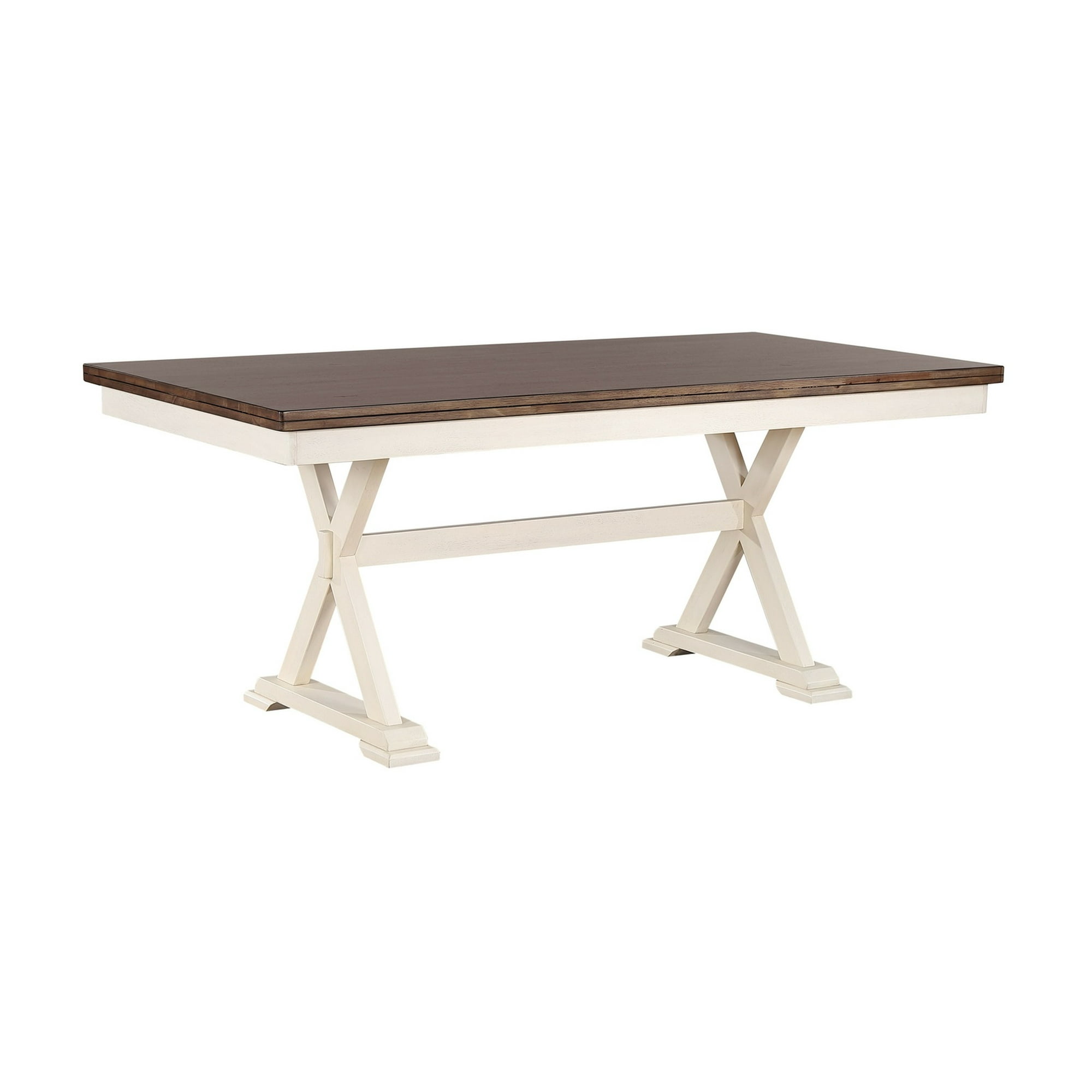 Click here for Choi Home Malibu Trestle Table Two Tone White/Wal prices