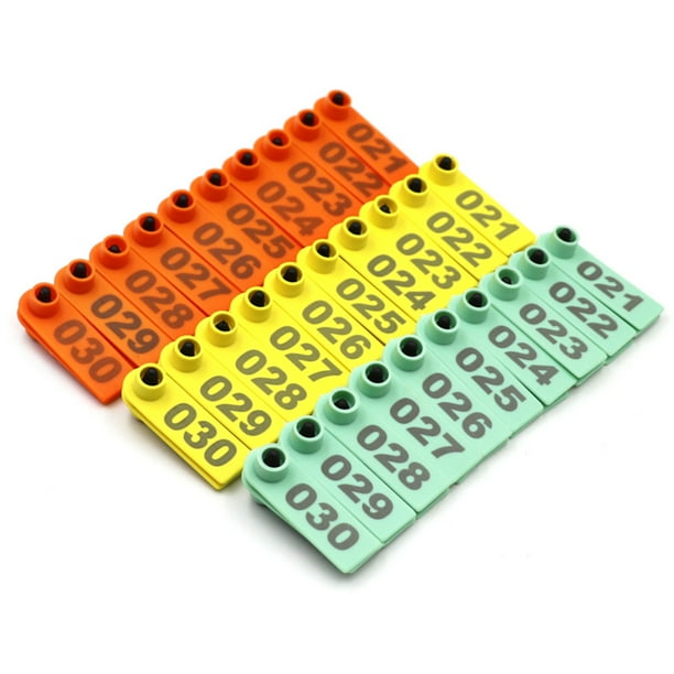 Volkmi A pack of 100 plastic sheep ear tags with word ear signs for ...