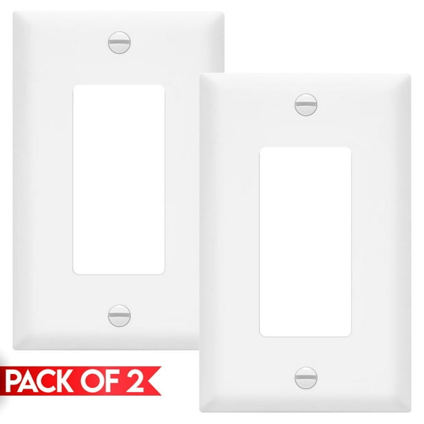 Cmple - [2 Pack] 1-Gang Decora Wall Plate, GFCI Device Faceplate ...