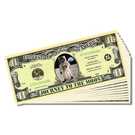 Apollo 11 Commemorative"Journey to the Moon" Bill - 10 Count with Bonus ...
