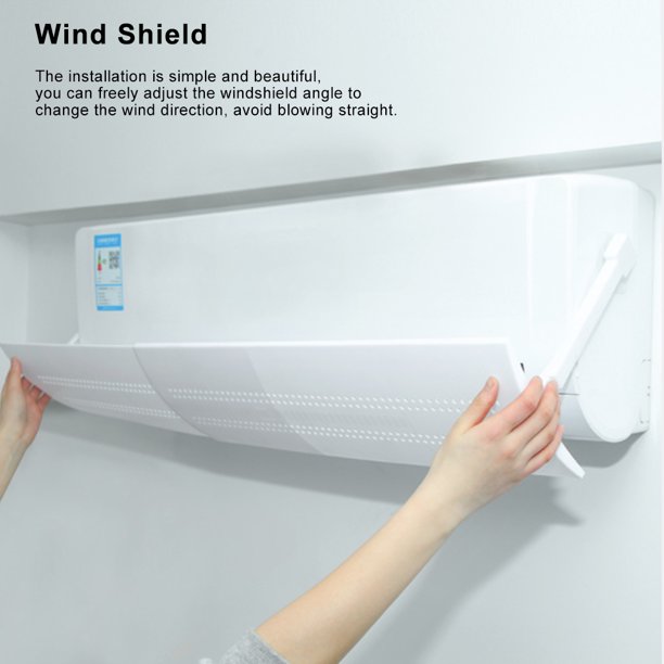 Wind Shield Air Conditioner Deflector Abs Windproof Baffle Retractable ...