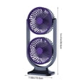 14.41IN Dual Head Tower Fan, Double Blade Turbo Cooling Fan with ...