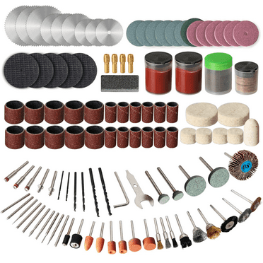 HART 175-Piece Rotary Tool Accessory Set with Protective Storage Case ...