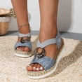 Bibifish Womens Espadrille Wedge Trendy Airy Laid-Back Open Toe ...