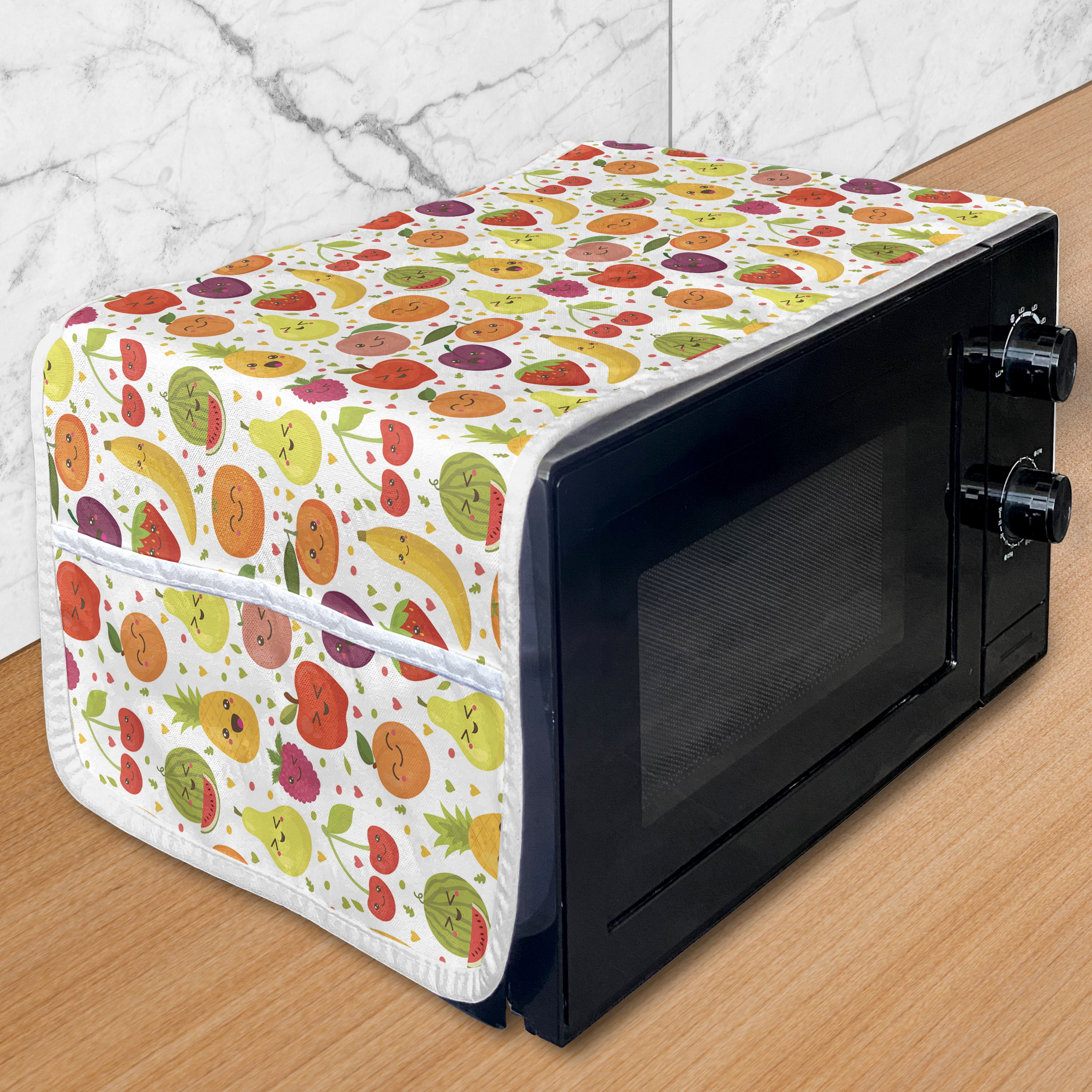 Fruits Microwave Oven Cover, Smiling Banana Funny Mulberry Happy ...