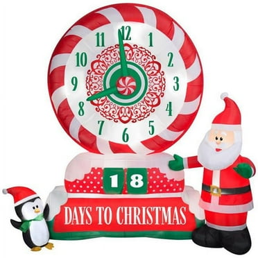 Gemmy Airblown Animated Santa Clock Inflatable - Walmart.com