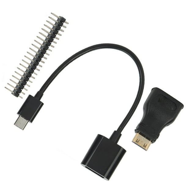 QIILU For Raspberry Pi Extend Kit,Mini HD To HD Adapter + Micro USB To ...