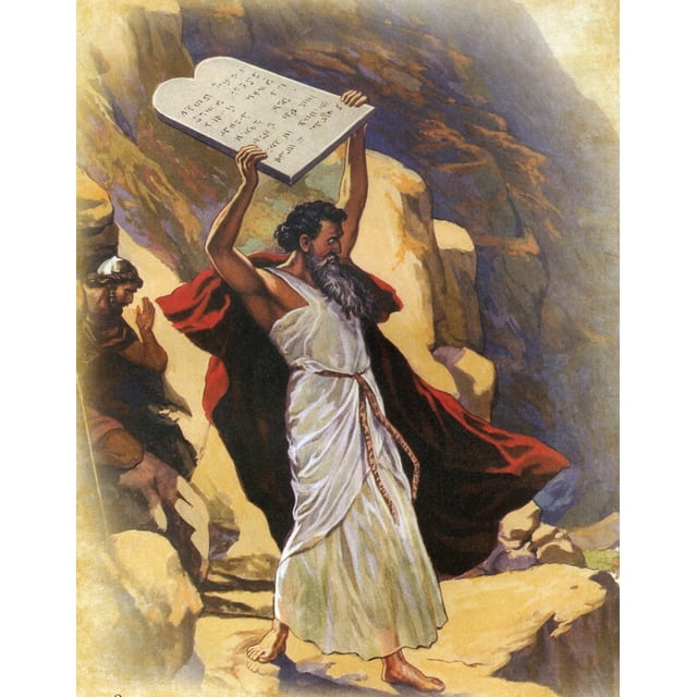 Catholic print picture - Moses Breaks Tablet T - 8" x 10" ready to be ...