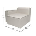 BizChair Luxury Modular Sectional Sofa, Left Side with Arm Rest, Cream ...