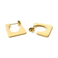 5Pair Ion Plating(IP) 304 Stainless Steel Rectangle Stud Earrings Half ...