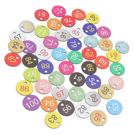 Number Tags, Multifunctional Lightweight Round Number Labels With Small ...