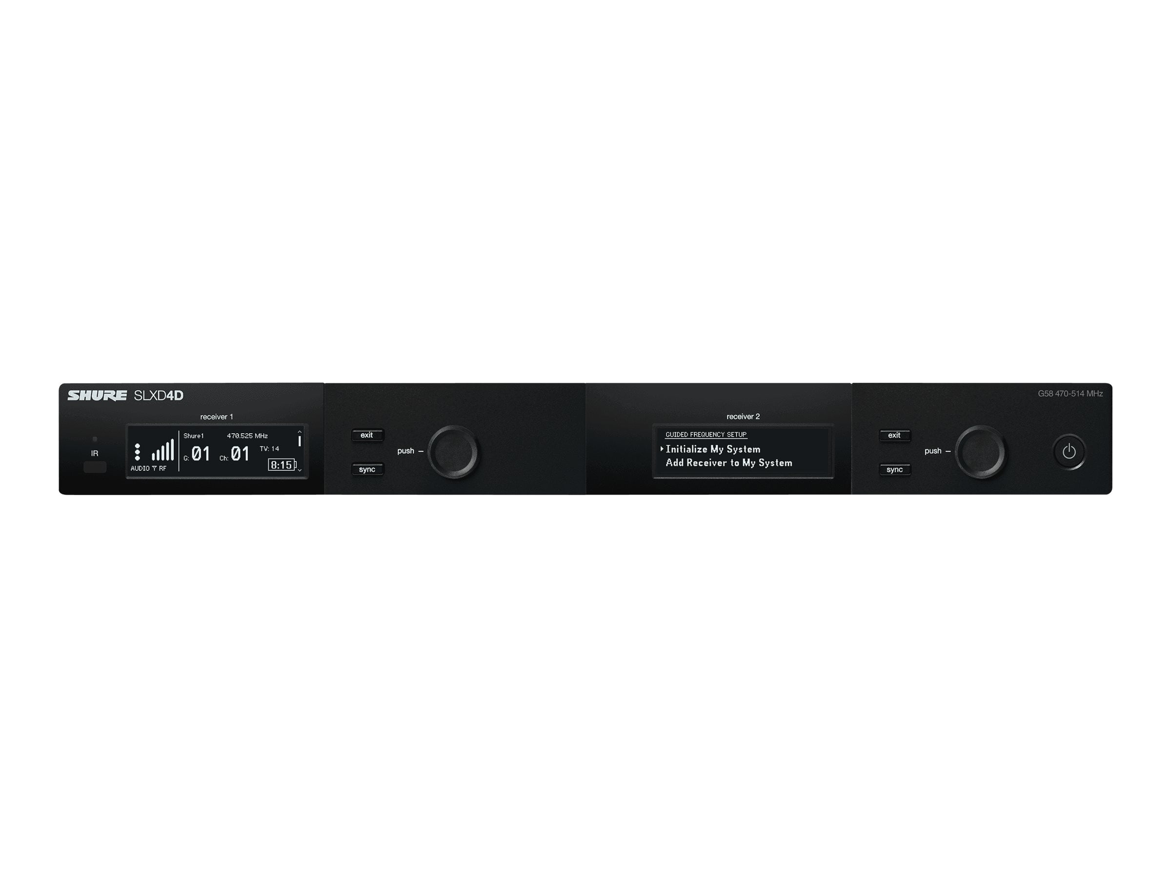 Shure SLXD4D - Dual channel receiver for microphone - Walmart.com