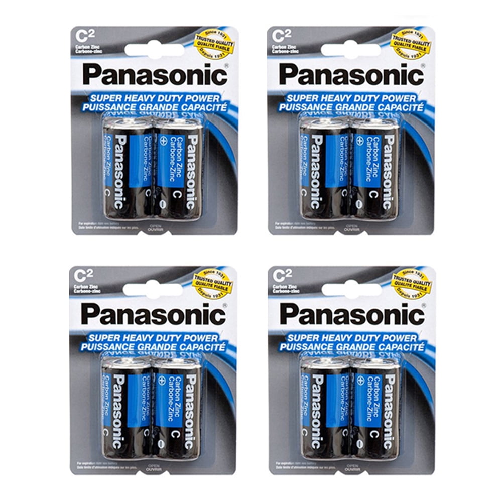 8 X Panasonic C Batteries Super Heavy Duty Carbon Zinc Battery 1.5V EXP. 2022 - Walmart.com ...