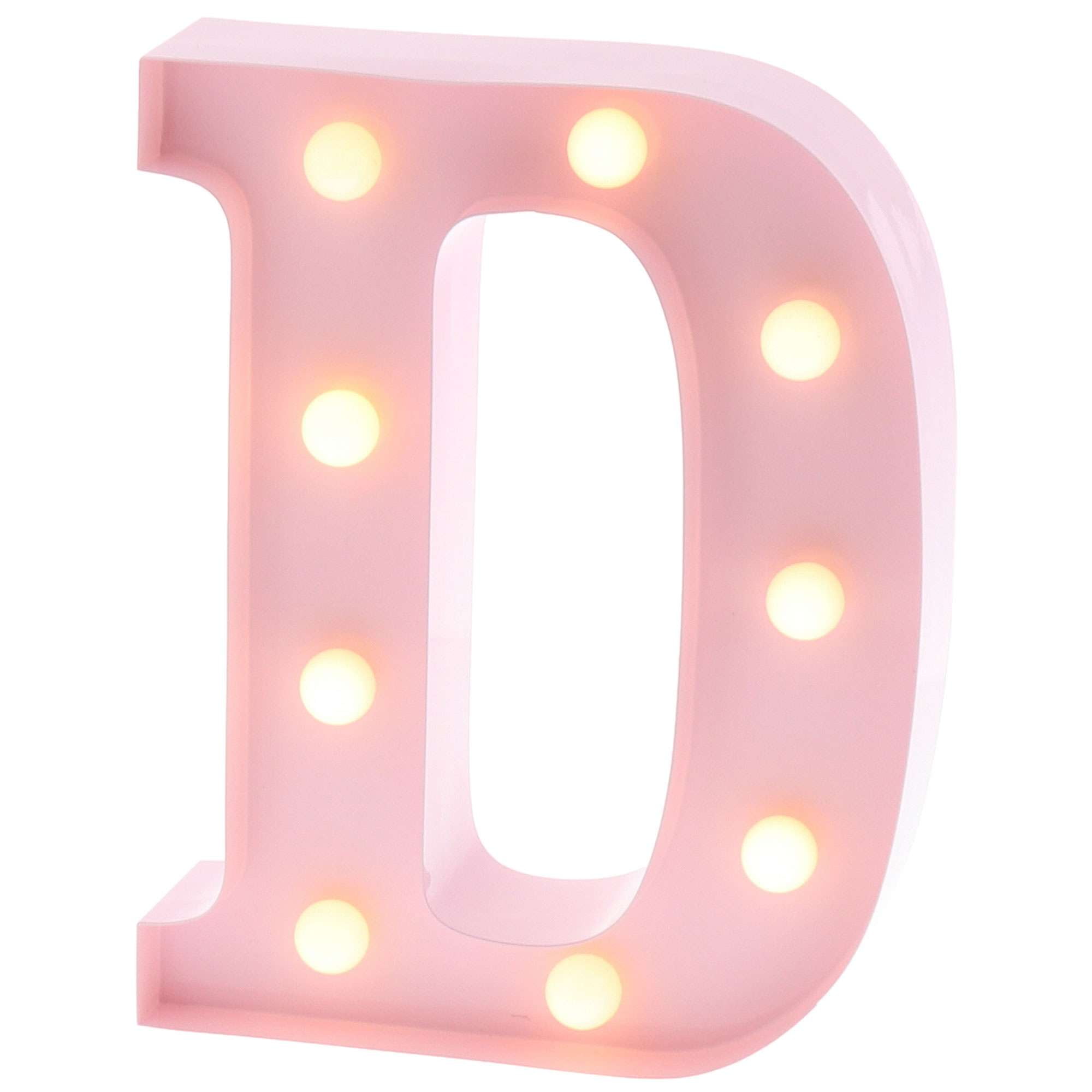 Barnyard Designs Metal Marquee Letter D Light Up Wall Initial Nursery ...