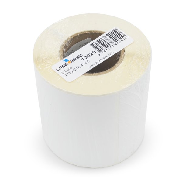 4" x 6" Matte Label Rolls 200 Labels Per Roll, 2 Inch Core, 4 Inch OD ...