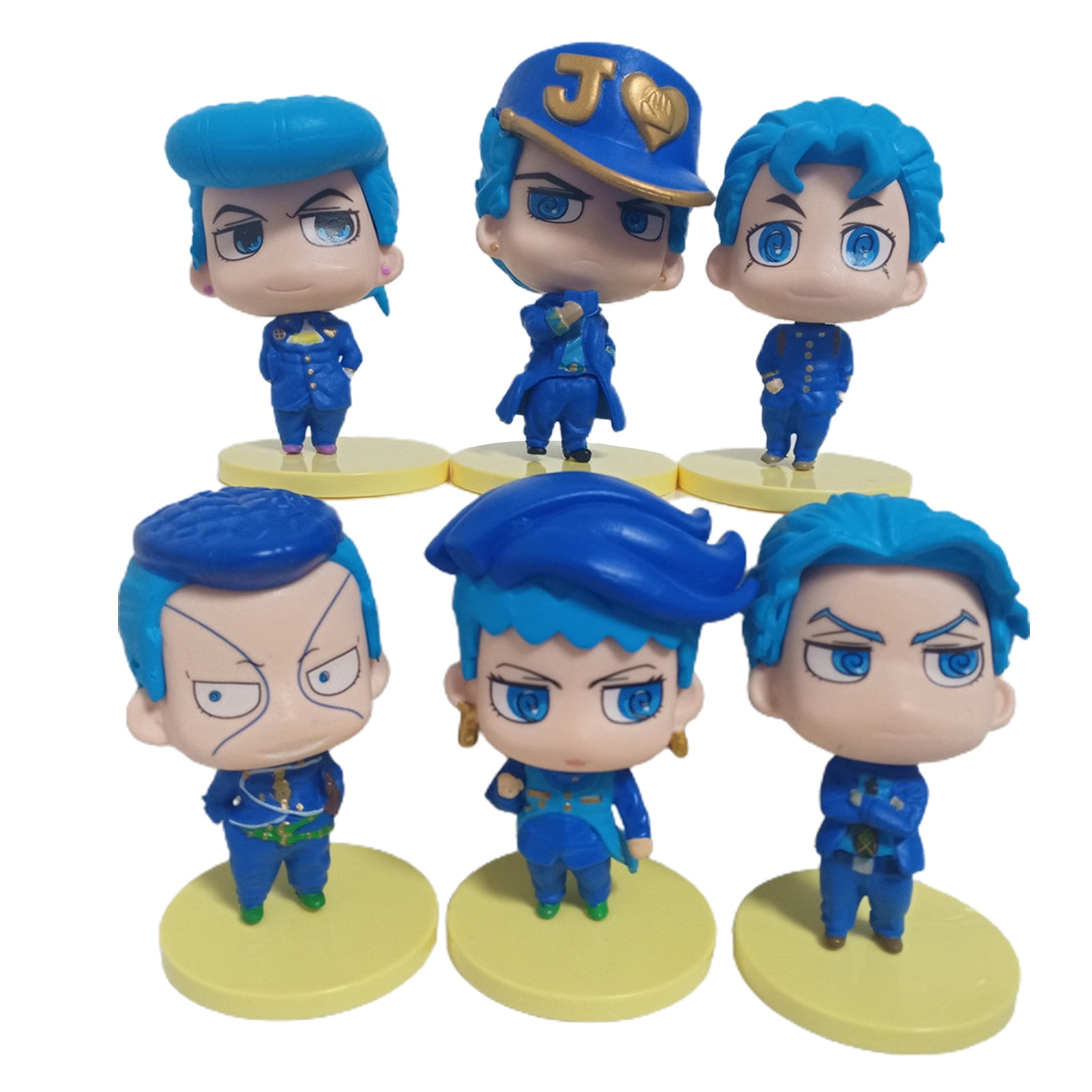 Wanwan 6Pcs Cartoon Model Figure Funny Collectable Anime JoJo Bizarre ...