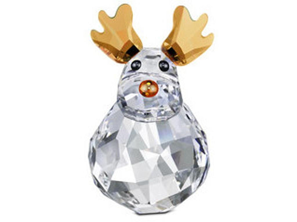 Swarovski Crystal Christmas Figurines ROCKING REINDEER #5103226 ...