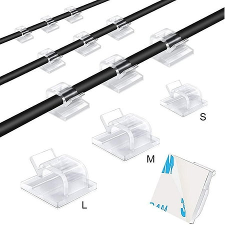 100 Pieces Self-adhesive Cable Clips Light Clips Wire Clips Cable ...