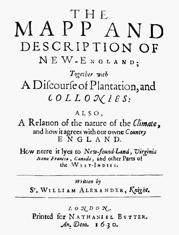 New England: Title Page, 1630. /N'The Mapp And Description Of New ...