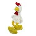 TrustyPup Tall Toes Plush Squeaky Chicken Dog Toy with Chew Guard Technology, White, Large ...