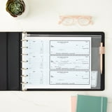 Stockroom Plus 7 Ring Checkbook Binder for Checks Organization Faux ...