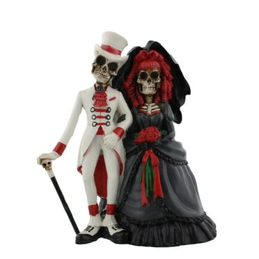 Resin Love Never Dies Skeleton Couple Figurine, Dia de Los Muertos Day of the Dead - Walmart.com