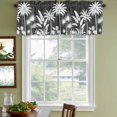2 Pack Palm Tree Valance for Window Coastal Tropical Monstera Leaf ...
