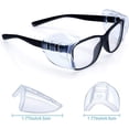 4 Pairs Safety Glasses Side Shields, Slip on Side Shields, Fits Small ...