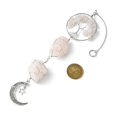 2pc Tree of Life Natural Rose Quartz Pendant Decorations with Tibetan ...