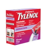 Children's Tylenol Acetaminophen Dissolve Packets, Wild Berry, 30 ct ...