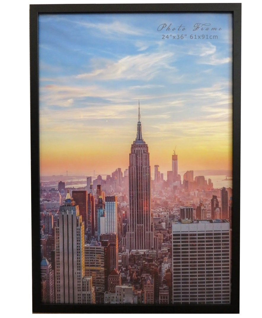 Frame Amo 24x36 Black Wood Picture Or Poster Frame 1 Inch Wide Border Frame Amo 24x36 Black Wood Picture Or Poster Frame 1 Inch Wide Border