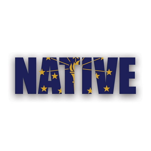 Indiana Native Sticker Decal - Self Adhesive Vinyl - Weatherproof ...