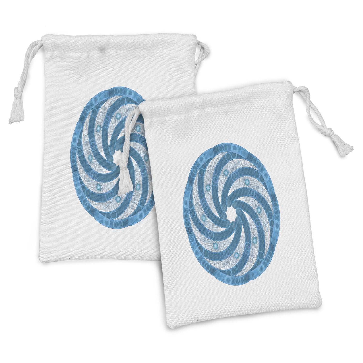 Spires Fabric Pouch Set of 2, Computer Rendered Abstract Fractal Design ...