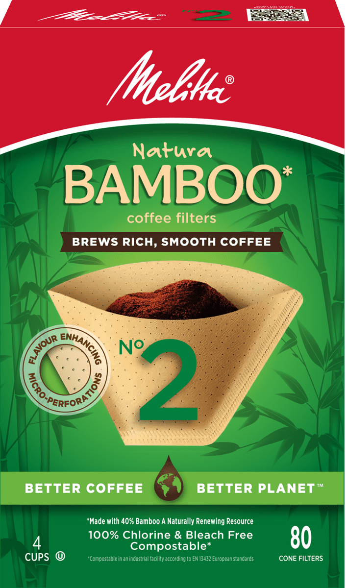 Melitta All Natural Bamboo Coffee Filters No 2 - 80 Ct - Walmart.ca