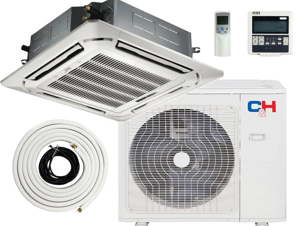 Buy Cooper & Hunter 9000 BTU Cover 450 Sq Ft Ceiling Cassette Mini ...