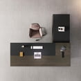 Vivvoo 86.6" L Shaped Executive Desk Built-In USB Outlet File Cabinets ...