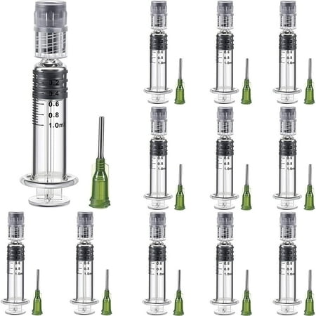 1ml Reusable Borosilicate Glass Luer Syringe Glass Syringe Liquid ...
